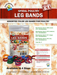 Spiral Poultry Leg Bands – 25 Bands - Cackle Hatchery